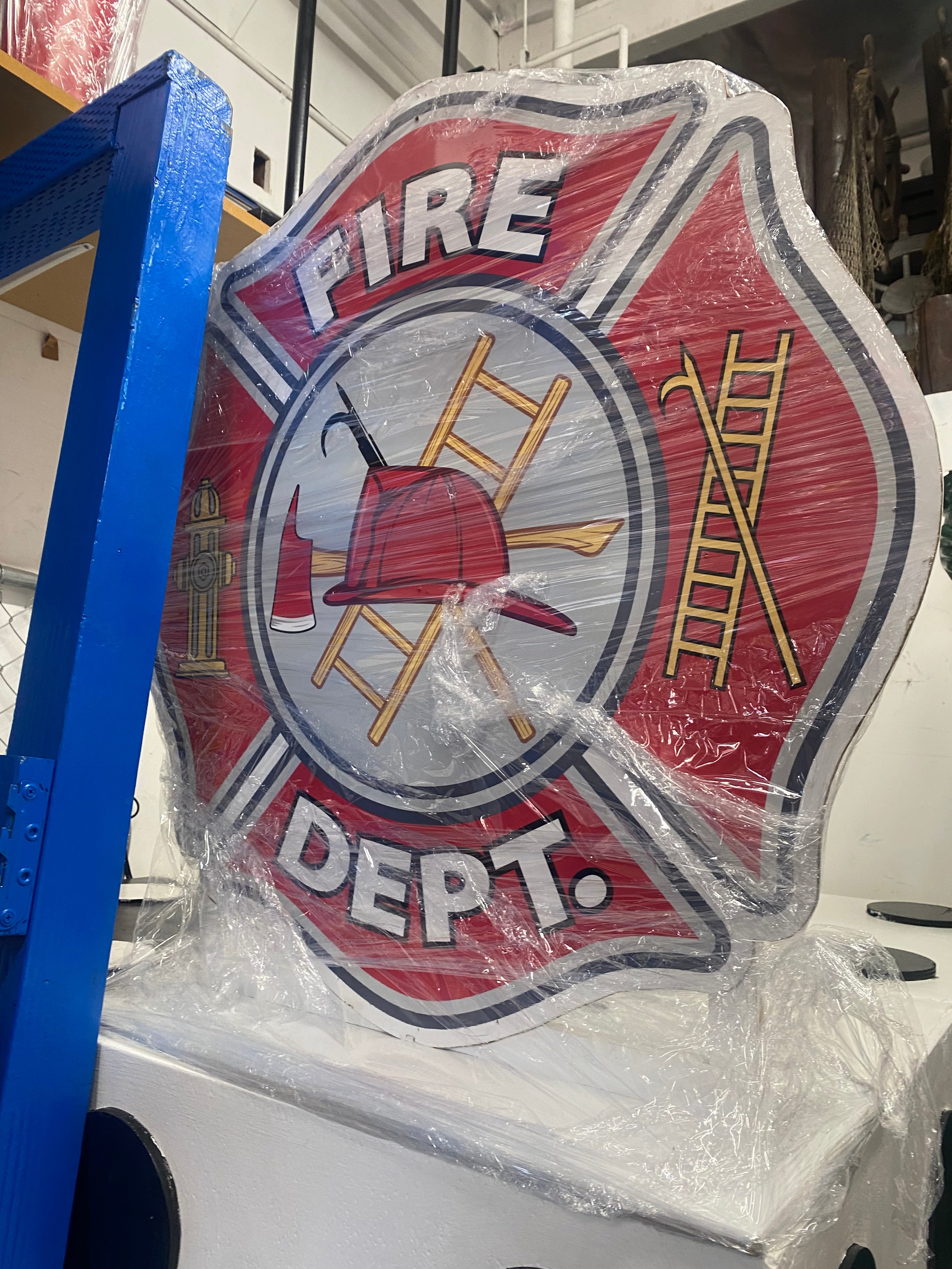 Fire Department Wood Cut Out Standee – Platinum Prop House, Inc.