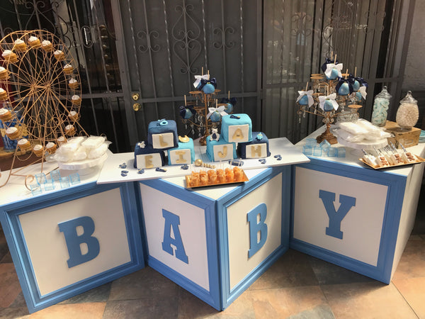 Blue Baby Block Table – Platinum Prop House, Inc.