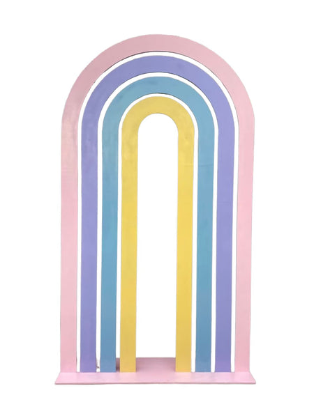 Pastel Rainbow Round Arch Backdrop – Platinum Prop House, Inc.