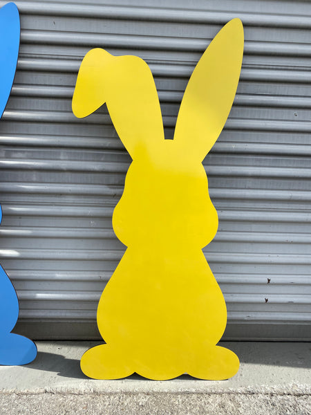 Yellow Easter Bunny Wood Cut Out Standee – Platinum Prop House, Inc.