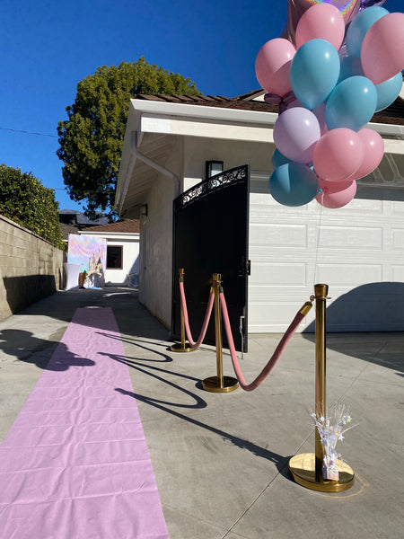 Gold Stanchions w/ Light Pink Ropes – Platinum Prop House, Inc.