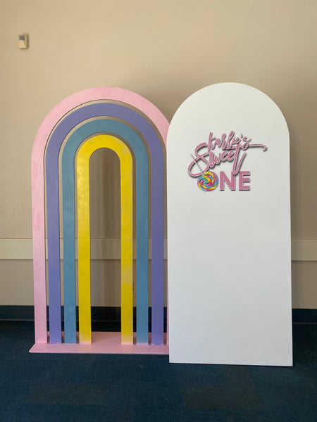 White Round Arch Backdrop – Platinum Prop House, Inc.